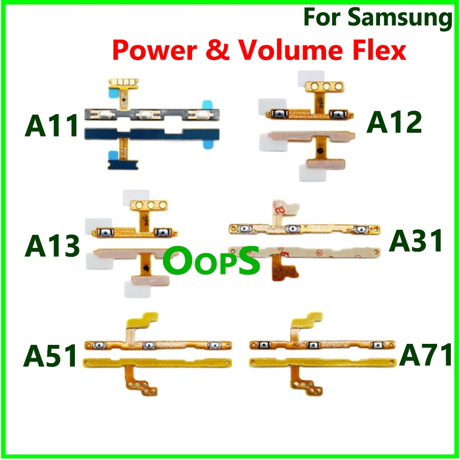 ปุ่มปรับระดับเสียงไฟ Flex สําหรับ Samsung A11 A12 A13 A21 A31 A51 A71 บนปุ่มปิดสวิทช์สายริบบิ้น ...