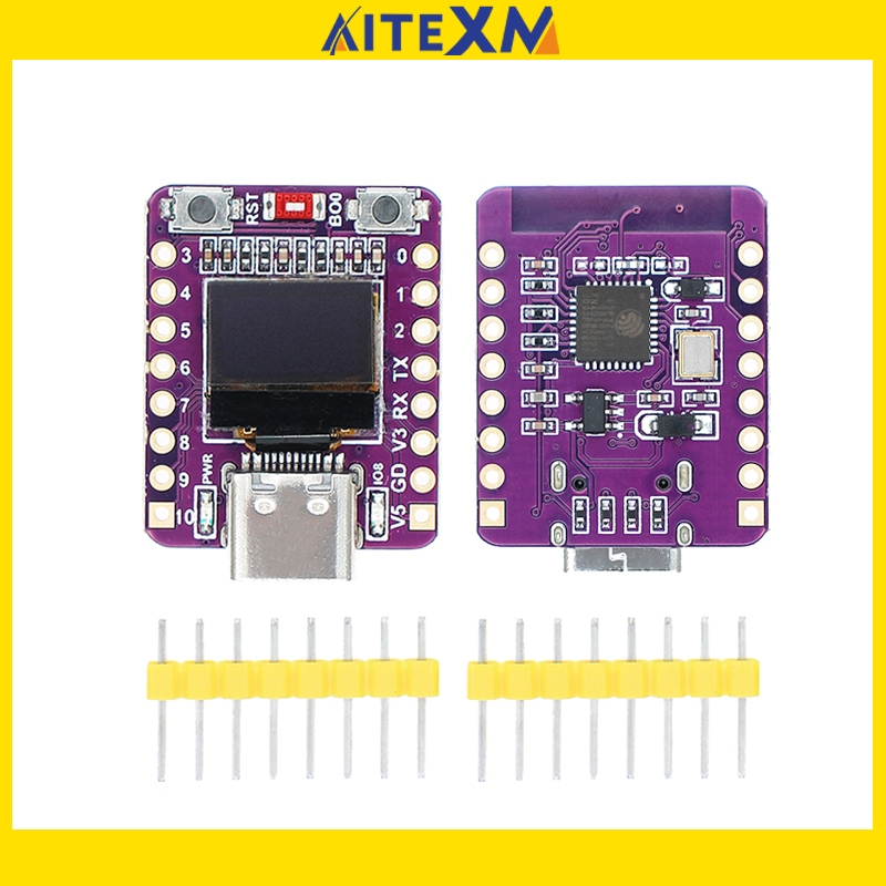 Esp32-c3 OLED บอร ์ ดพัฒนาเสาอากาศเซรามิก ESP32 supermini บอร ์ ดพัฒนา wifi บลูทูธหน ้ าจอ 0.42 ...