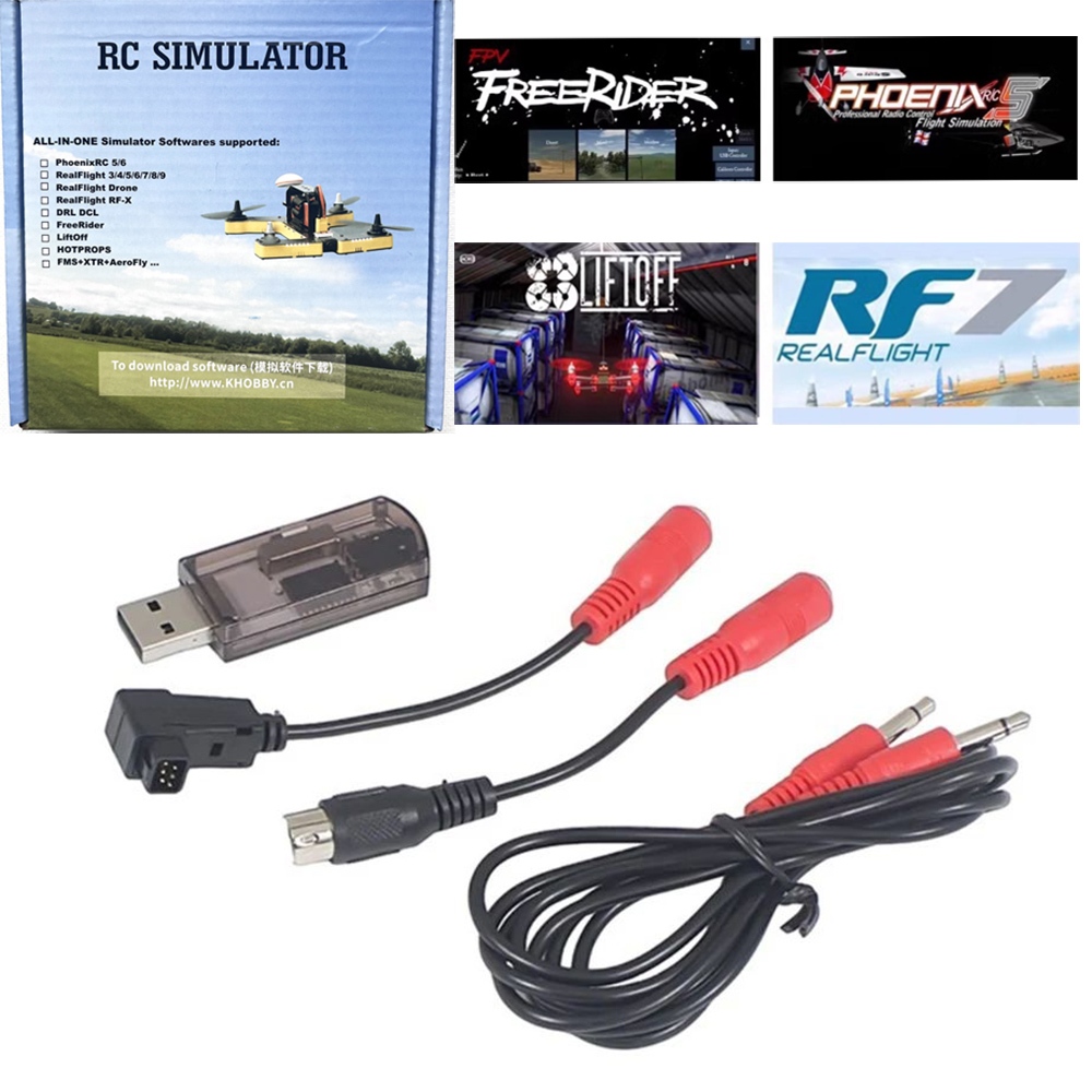 อัพเกรด 22 In 1 RC USB Flight Simulator พร ้ อมสายเคเบิลสําหรับ G7 ...