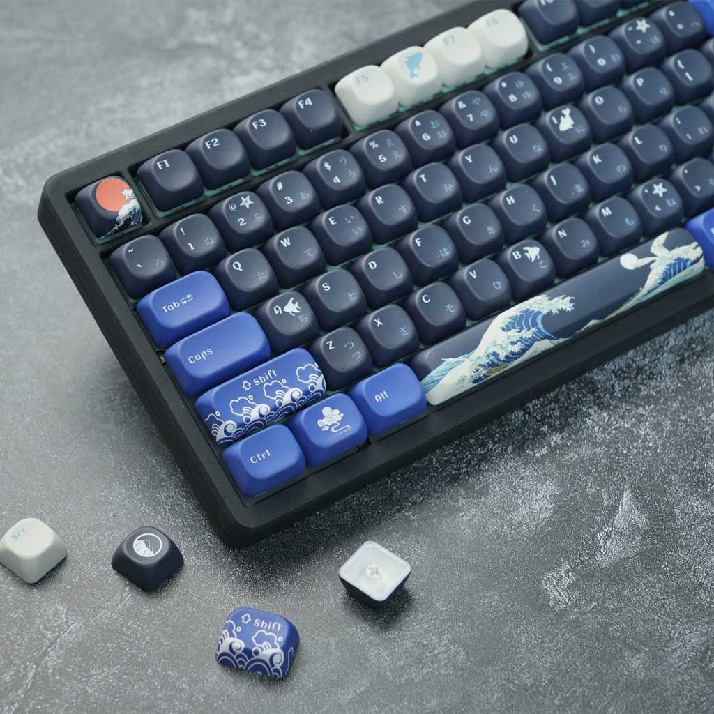 Voier Black Coral Sea Keycaps, 130 + คีย์ MOA Custom Key Caps สําหรับ ...
