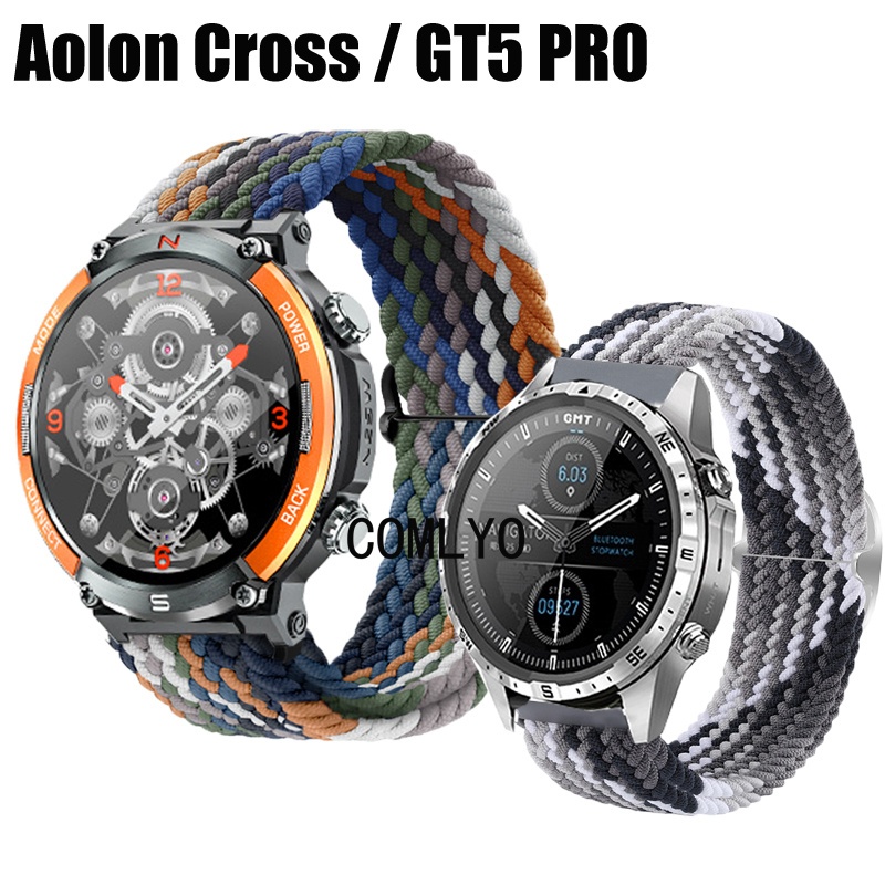 สําหรับ Aolon Cross GT5 PRO สมาร ์ ทสายนาฬิกาไนลอนยืดหยุ ่ นปรับนุ ่ ม ...