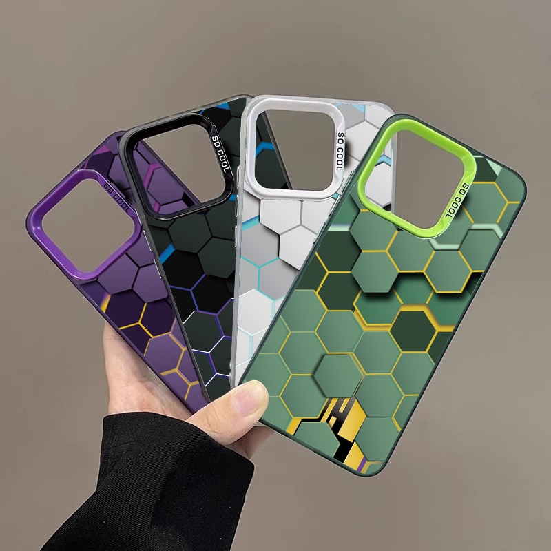 แฟชั่นรังผึ้ง Building Block IMD เคสโทรศัพท์ Infinix HOT 60i 60 50i 50 ...