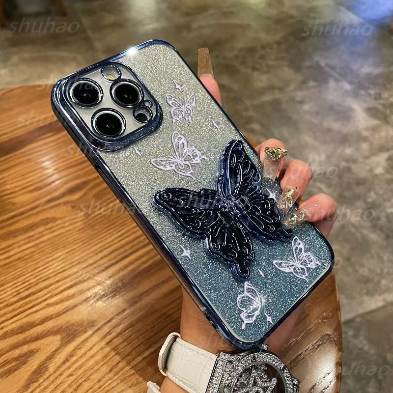 เคส Honor X7 4G X7A X8 4G X8 5G X6 X6S X8A X8B X9A ลายผีเสื้อ + ตัวยึด ...