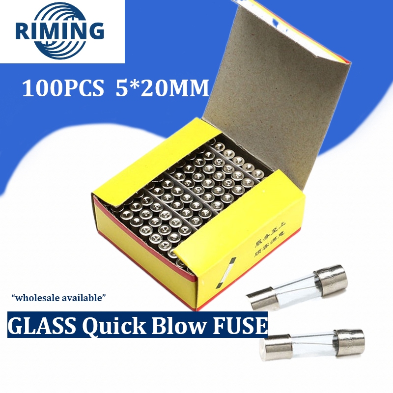 100pcs 5*20MM GLASS Quick Blow FUSE 5*20 Fast Blow ประกันหลอด 5X20MM 5X20 250V | Shopee Thailand