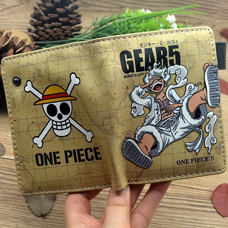 Anime One Piece Short Wallet Anime Cartoon Luffy Coin Purse | Shopee ...