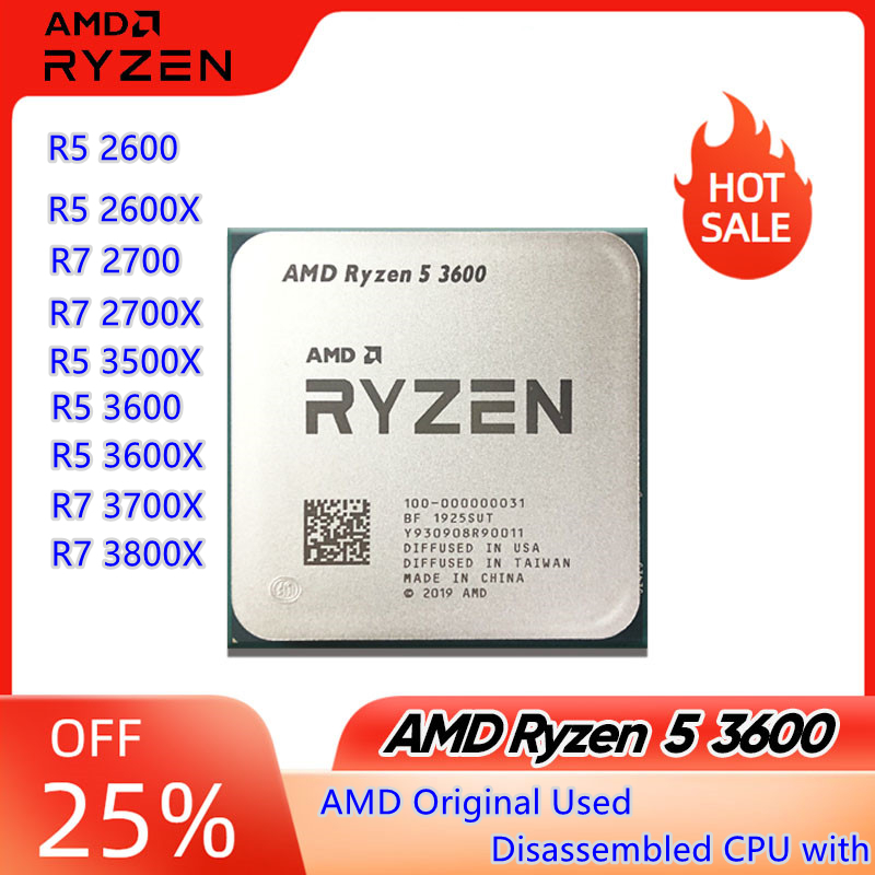 Amd Ryzen 5 2600 R5 2600X 3600X 3500X R7 3800X 3700X 2700X 2700 Quad ...