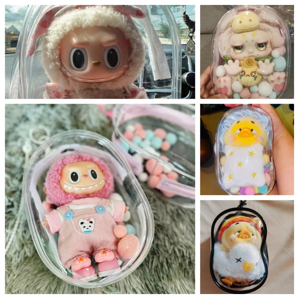 Labubu or baby three กระเป๋าเก็บของ แบบใส กันฝุ่น สําหรับกลางแจ้ง งาน ...