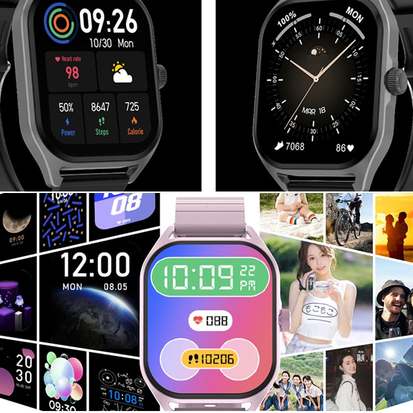 หน้าจอ AMOLED Smartwatches DT99 สมาร์ทนาฬิกาผู้ชายผู้หญิงบลูทูธโทรเสียงกันน้ํานาฬิกาข้อมือ ...