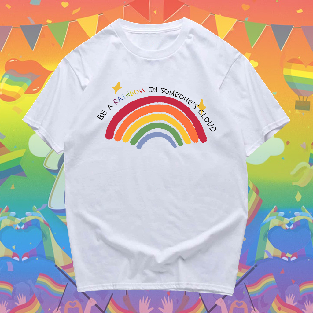 เสื้อสายรุ้ง LGBT Pride Month Rainbow LGBTQ ผ้าCotton 100% ใส่ได้ ทั้ง ...