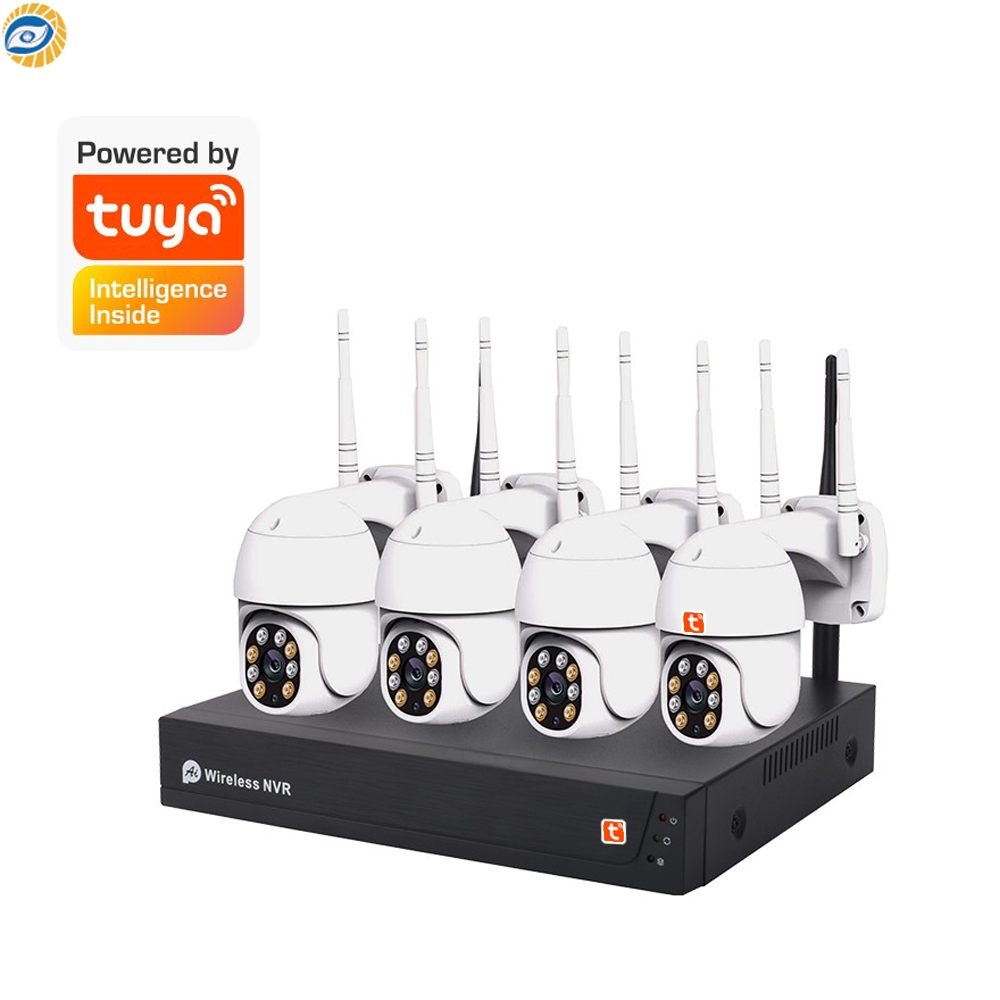 กลางแจ ้ ง Tuya Smart Life NVR ชุดกล ้ องวงจรปิดระบบรักษาความปลอดภัย ...