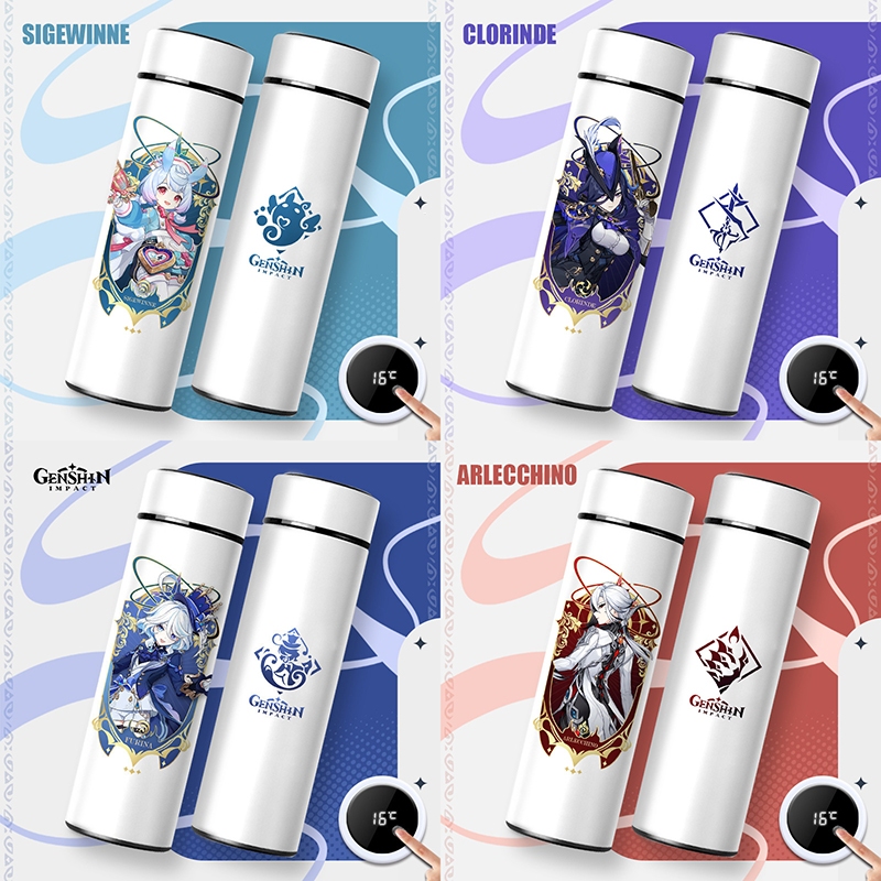 Genshin กระติกน้ําร้อน Furina แสดงอุณหภูมิของกระติกน้ําร้อน genshin ...