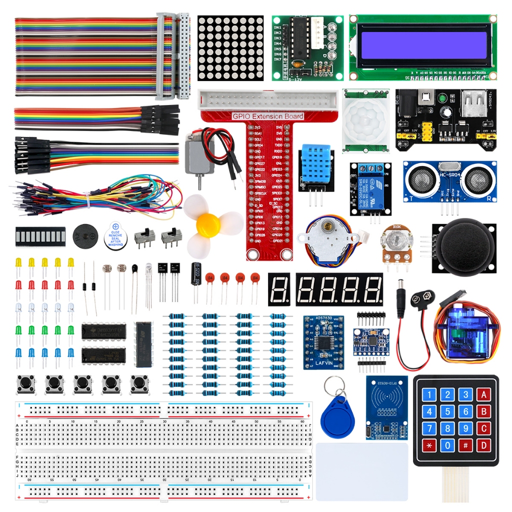 Lafvin Super Starter Kit สําหรับ Raspberry Pi 5/4/4B/3B/3B+,Python C ... Lafvin Super Starter Kit สําหรับ Raspberry Pi 5/4/4B/3B/3B+,Python C ...