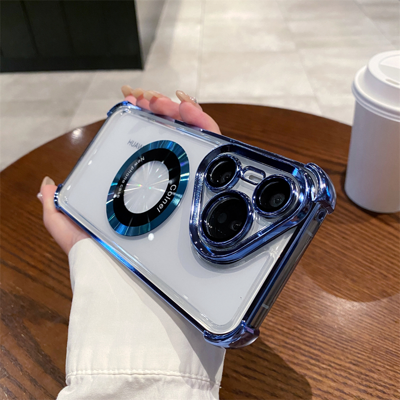 สําหรับ Huawei Honor Magic 4 5 6 Pura70 Ultra P50 Mate 40 30 50 60 Pro กรณี 6D ชุบ Clear Hard อะ ...