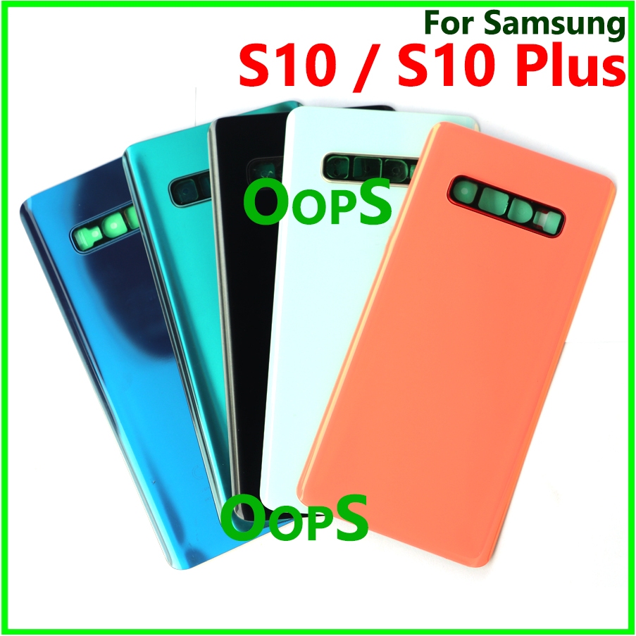 สําหรับ Samsung Galaxy S10 Plus S10P ฝาครอบแบตเตอรี่ด้านหลังประตูกรณี ...