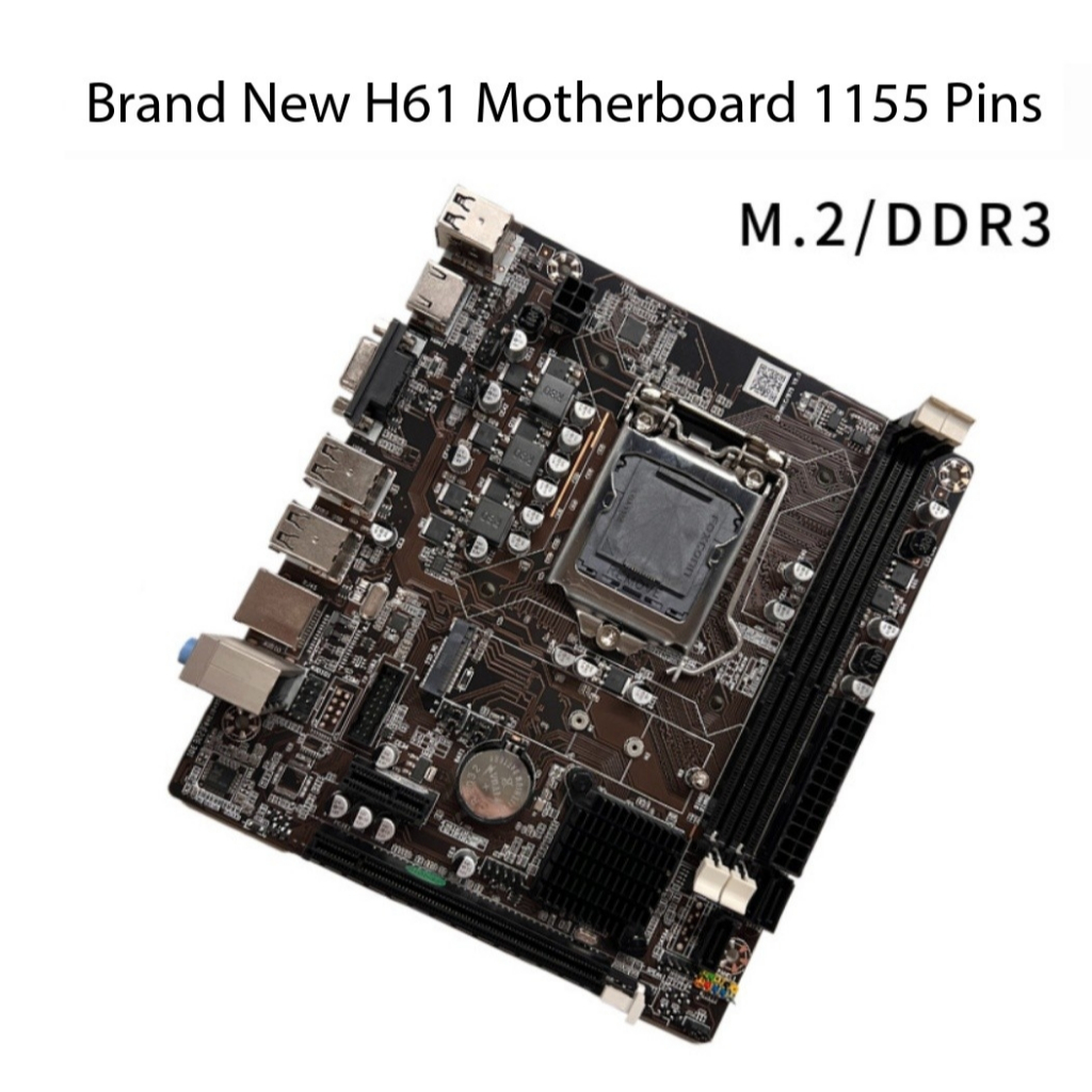 ยี่ห้อใหม่ H61 เมนบอร์ด 1155 พิน DDR3 รองรับ Dual Core/Quad Core I3 i5 CPU DNF | Shopee Thailand