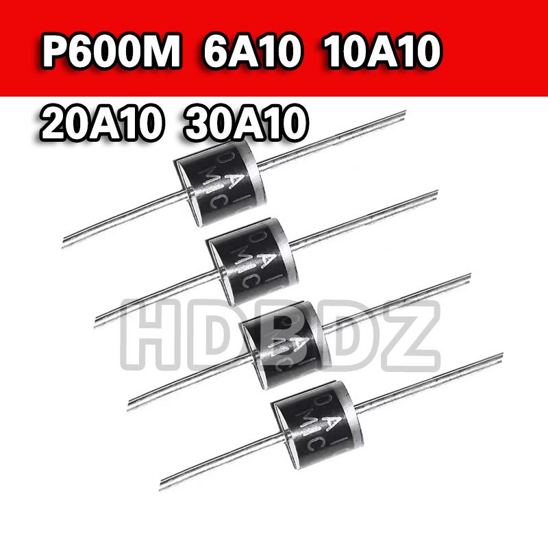 20pcs P600M 6A10 10A10 20A10 30A10 R-6 R Rectifier Diode High Power Rectifier In-Line IC ...