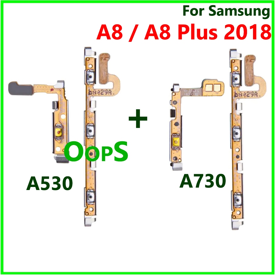 ใหม่ A530 A730 ปุ่มปรับระดับเสียงไฟ Flex สําหรับ Samsung A8 Plus 2018 บนปุ่มกุญแจสายริบบิ้น ...