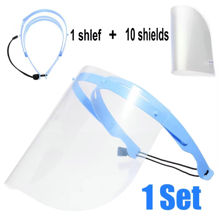 10 shiedls Eye Protection safety clear face shield พลาสติกกรอบ face ...