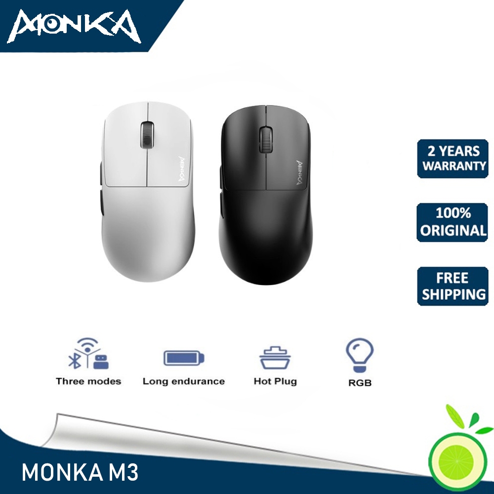 Monka M3 เมาส ์ เกมสามโหมดไร ้ สาย 2.4g บลูทูธแบบมีสาย Esports 3395 น ้ ...