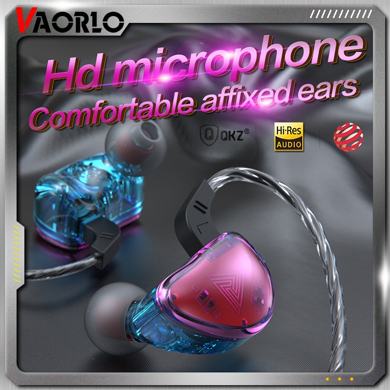 Vaorlo Original QKZ AK9 3.5 มม.AUX Wireld In-Ear HiFi Heavy Bass หูฟัง MIC หูฟัง ANC ชุดหูฟัง ...