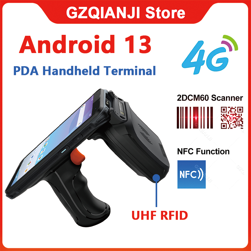 Pda Android 13 มือถือ Terminal Barcode Scanner 1D เลเซอร ์ 2D QR แบบ ...