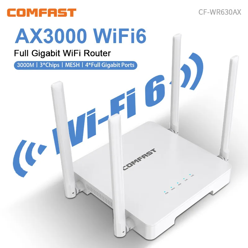 Comfast AX3000 WiFi Router ตาข่าย Gigabit WiFi 6 Dual Band 2.4G & 5GHz ...
