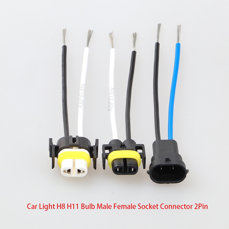 1 ชุด H8 H11 ชายหญิงซ ็ อกเก ็ ตอะแดปเตอร ์ เซรามิค 2 Pin สําหรับรถยนต ์ Fog Light Plug ...