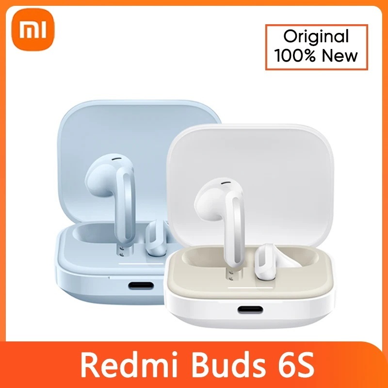หูฟัง Xiaomi Redmi Buds 6S ต้นฉบับใหม่ลดเสียงรบกวนแบบแอคทีฟหูฟังบลูทูธ ...