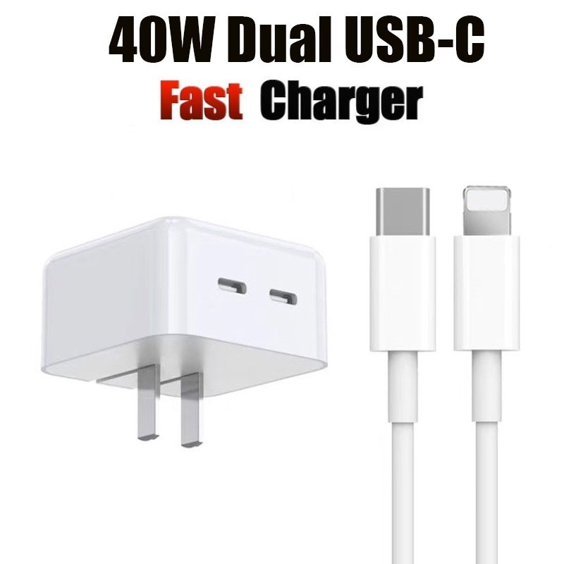 Ankndo หัวชาร์จ พอร์ต USB-C คู่ 40W (Dual PD Charger) Type-C+Type-C 2 ... Ankndo หัวชาร์จ พอร์ต USB-C คู่ 40W (Dual PD Charger) Type-C+Type-C 2 ...