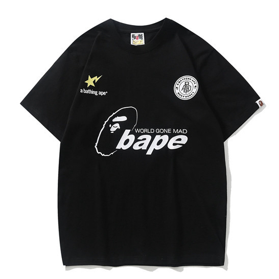 คลังสินค้าพร้อม Street Wear BAPE Short-Sleeved Ape-Man Letter STA Star ...
