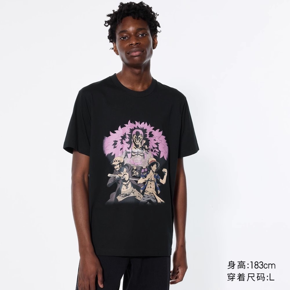 Uniqlo ผู้ชายและผู้หญิงคู่ UT ONE PIECE 25th พิมพ์เสื้อยืดแขนสั้น 24 ...