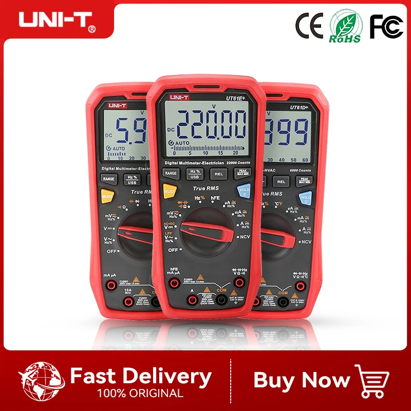 Uni-t UT61E + True RMS Multimeter Digital Auto Range Unit True RMS ...