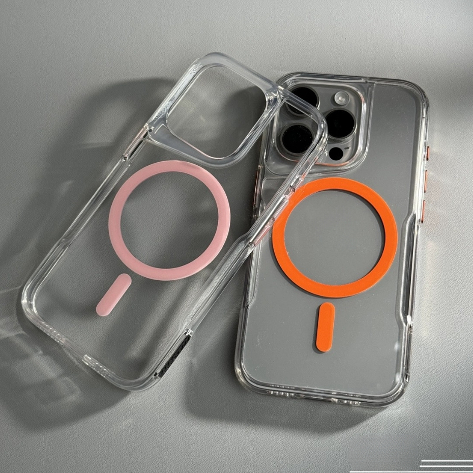 【Thickened/Transparent acrylic hard case/Orange】เคส compatible for ...