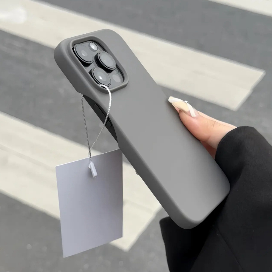 【TPU soft case/Gray】เคส compatible for iPhone 15 14 13 12 11 16 pro max ...