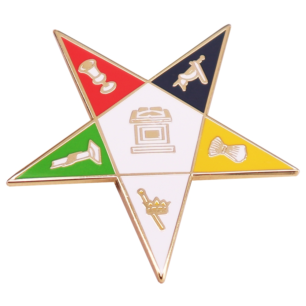 New Star Freemasonry Masonic Car Emblem โลหะเคลือบ Pin เข ็ มกลัด ...