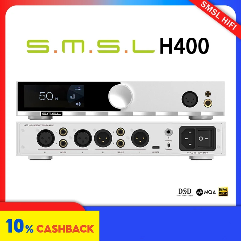 Smsl H400 เครื ่ องขยายเสียงหูฟัง AMP เสียง Hi-Res พร ้ อมการออกแบบที ่ ...
