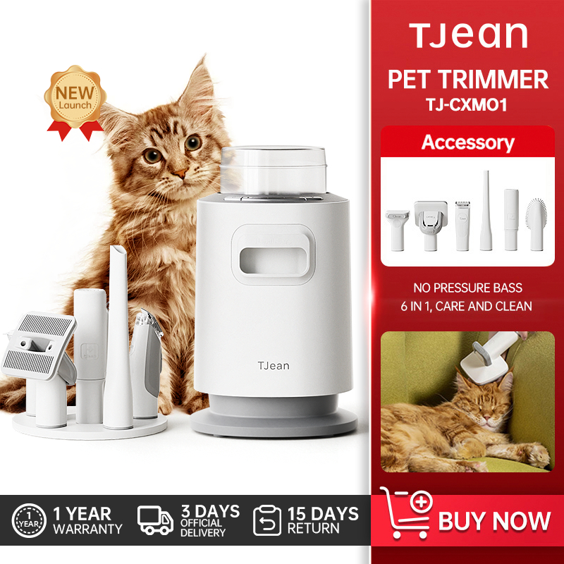 TJean Pet Grooming Kit & Vacuum M1 พร้อม 6 เครื่องมือ เครื่องแปรงขน/ตัด ...