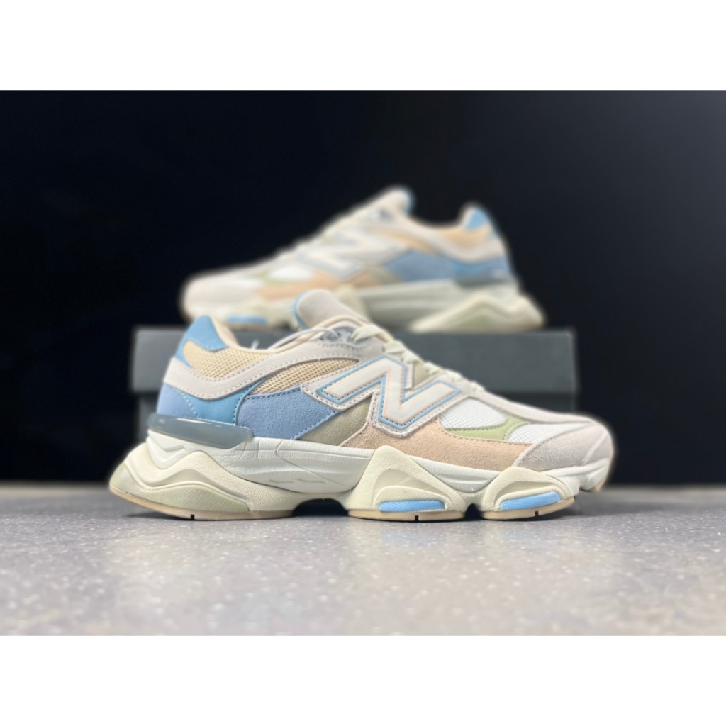 New Balance NB 9060 วัสดุหนังกลับตาข่าย ABZORB เทคโนโลยีโช้คอัพ รองเท้า ...