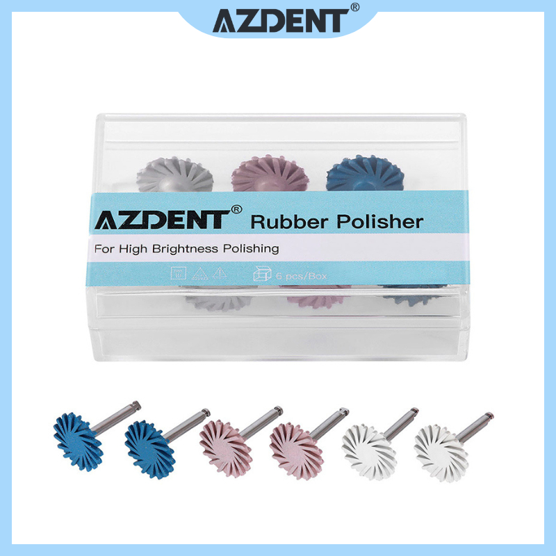 6 ชิ ้ น | Azdent ทันตกรรมคอมโพสิตเพชรขัดระบบยางขัดล ้ อ 14 มม.สําหรับ ...
