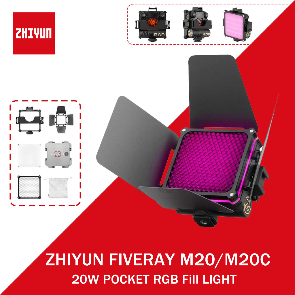 Zhiyun FIVERAY M20C M20 ไฟ LED 20W 2500K-10000K ควบคุมผ่านแอพ สําหรับ ...