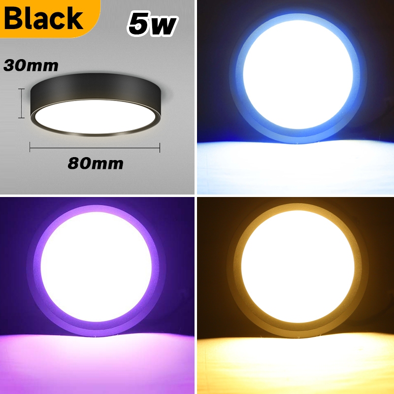 ไฟดาวน์ไลท์ 3สี LED ดาวน์ไลท์ติดลอย โคมไฟเพดาน Downlight ไฟติดห้อง ไฟ ...