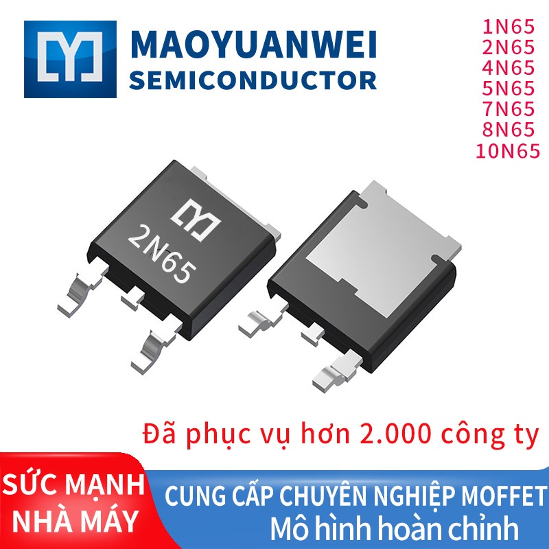 20pcs แรงดันสูง TO-252 Patch Field Effect หลอด FQD 2N65 C 4N65 5N65 ...