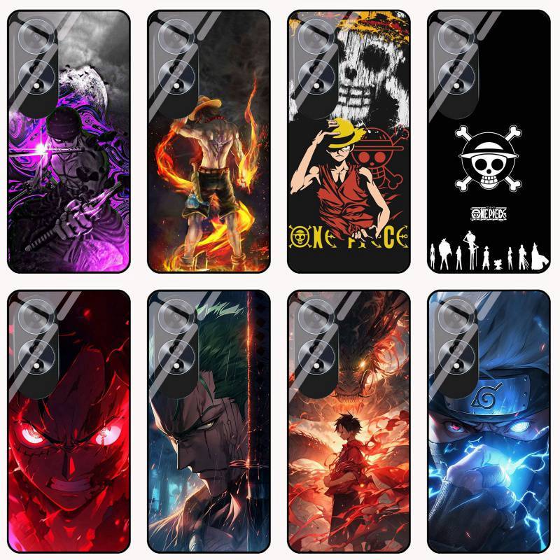 สําหรับ Oppo A60 อะนิเมะ One Piece Luffy Zoro กระจกนิรภัยกันกระแทกส่วน ...