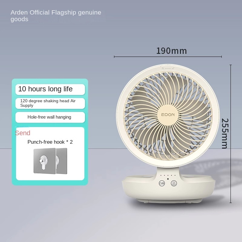 Youpin Edon พัดลมไฟฟ้าไร้สาย ควบคุมแบบสัมผัส ความเร็วลม 4 ระดับ ชาร์จ USB | Shopee Thailand