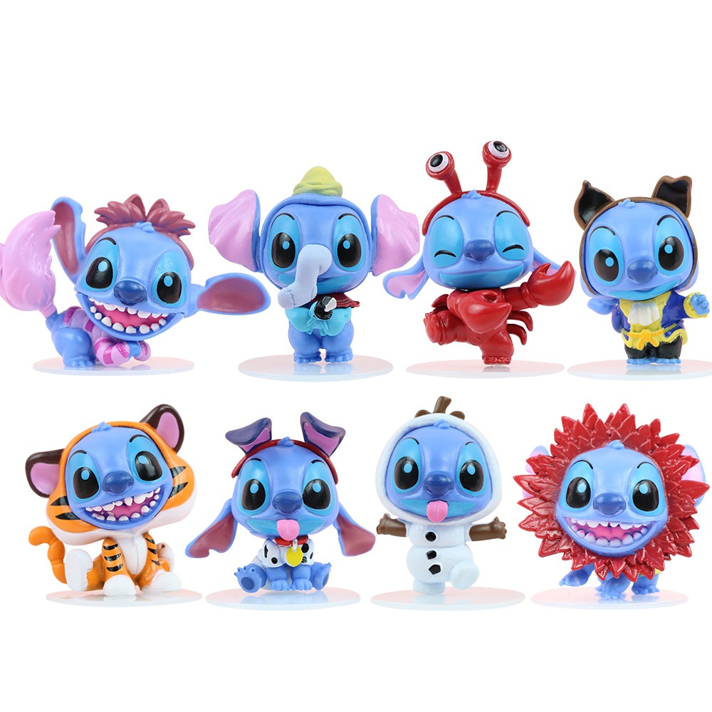 8 ชิ้น/เซ็ต Lilo & Stitch Action Figure ของเล่น Stitch Cos Tigger Dumbo ...