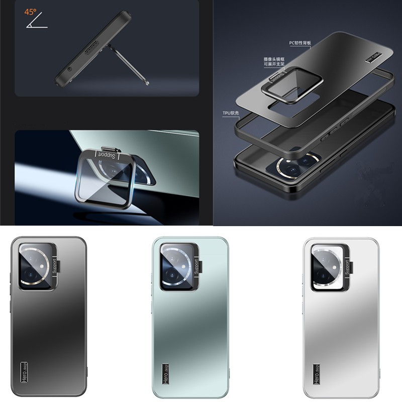 Ultrathin Matte Hard PC เคสโทรศัพท์สําหรับ Honor 90 Pro 100 X50 Pro X9B X50 GT ขาตั้งเลนส์แก้ว ...