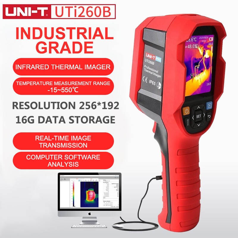 UNI-T UTi260B ความละเอียดความร้อนทำภาพ256x19 2อินฟาเรดอุตสาหกรรมกล้อง ...