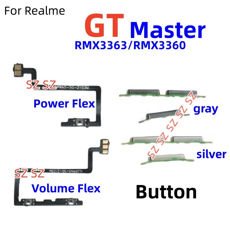 ใหม่สําหรับrealme GT Master RMX3363 RMX3360 ปุ่มเปิดปิดปุ่มสวิทช์ ...