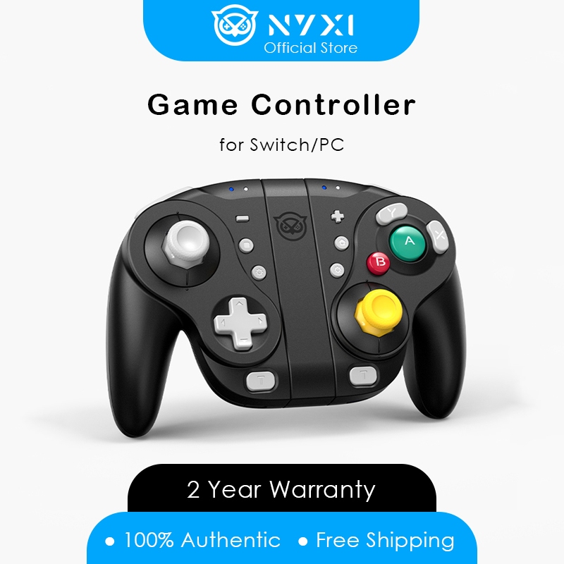 Nyxi จอยแพดควบคุมเกมบลูทูธไร้สาย สีดํา สําหรับ Nintendo Switch PC ...