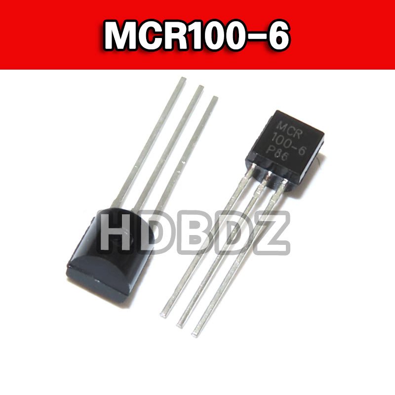 100pcs MCR100-6 MCR100 0.8A 400V TO-92 One-Way Controllable Silicon ...